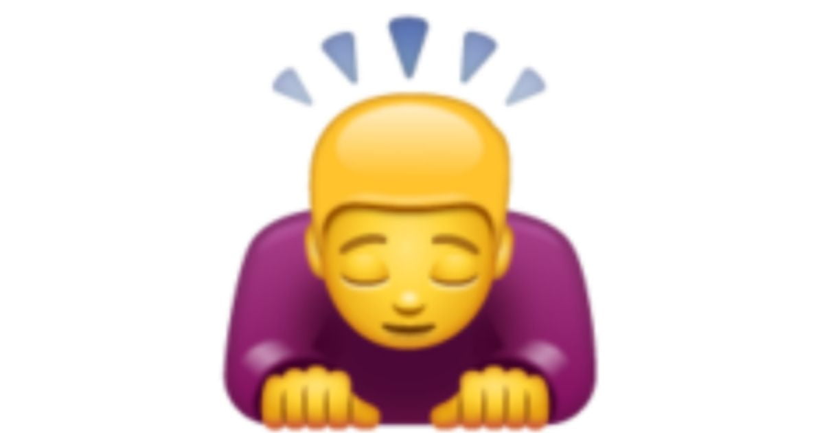Arti Emoji Membungkuk, Tangan di Atas Kepala, dan Bahu - JETE Indonesia