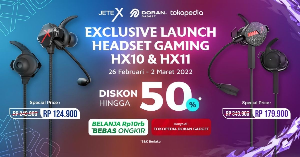 JETE Luncurkan Headset GamingJETEX HX10 dan HX11 Series