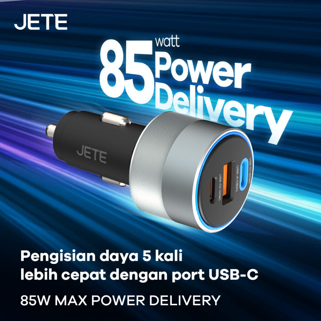Jual Charger Mobil Fast Charging JETE J8 85W - JETE.id