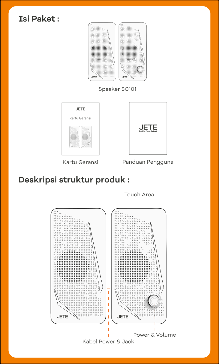 Usermanual JETE SC101 Home Speaker - JETE Indonesia