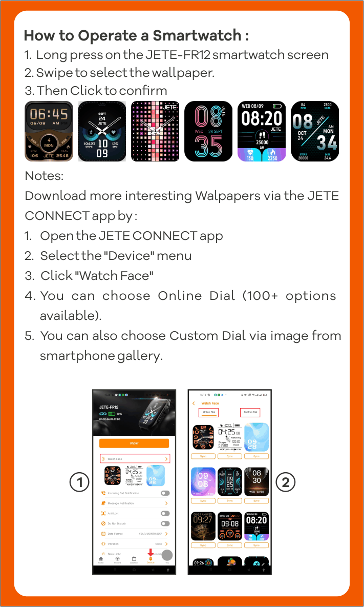 Usermanual JETE FR12 Smartwatch - JETE Indonesia