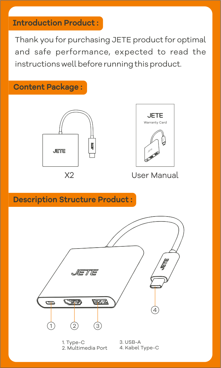 Usermanual JETE X2 USB Hub - JETE Indonesia