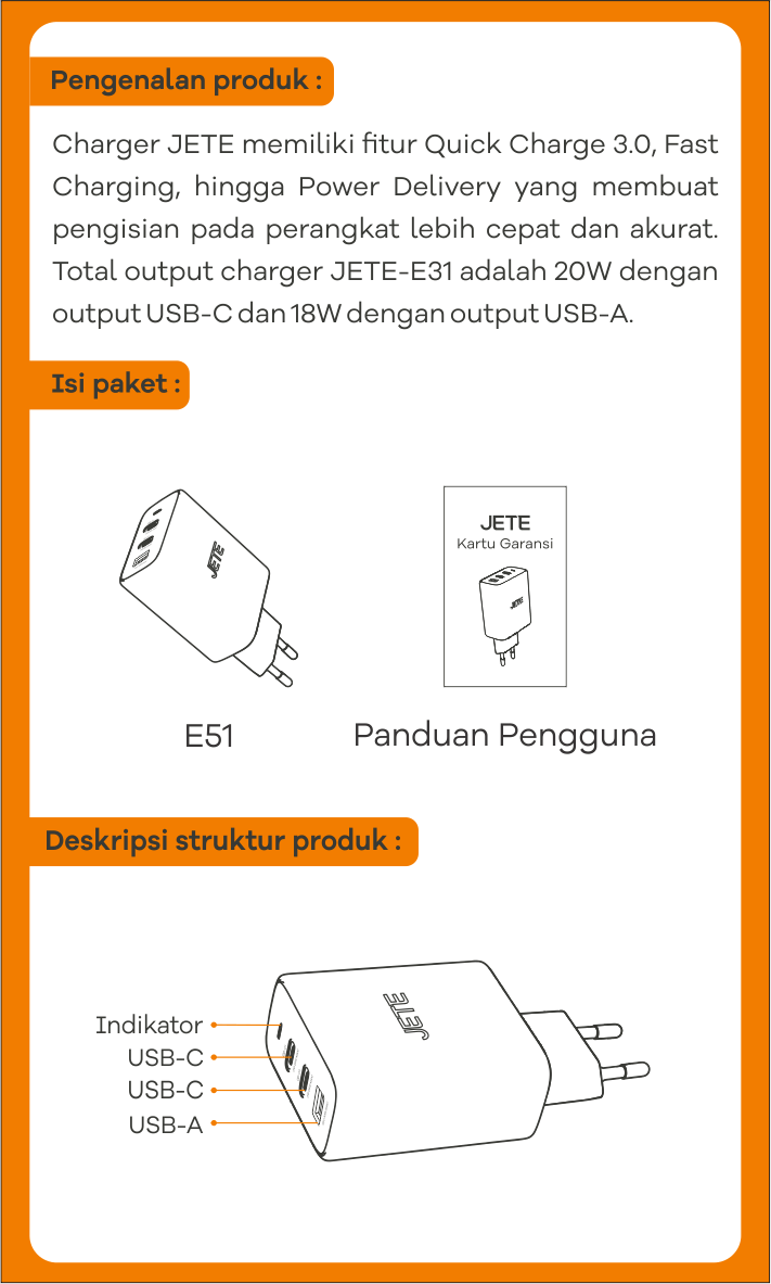 User Manual JETE E32 Triple - JETE Indonesia