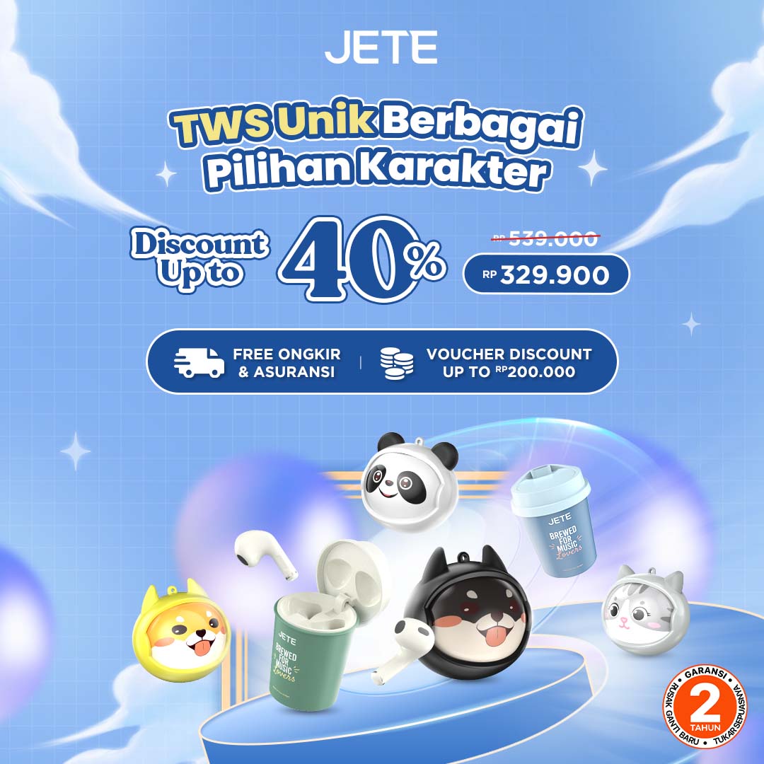 Cari TWS Terbaik, Unik & Lucu? Beli TWS JETE FS1 & FS2 Aja!