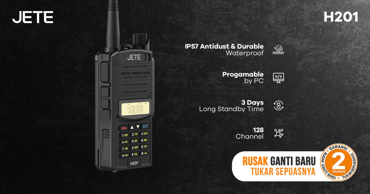 Spesifikasi HT JETE H101 vs H201 untuk Komunikasi Event