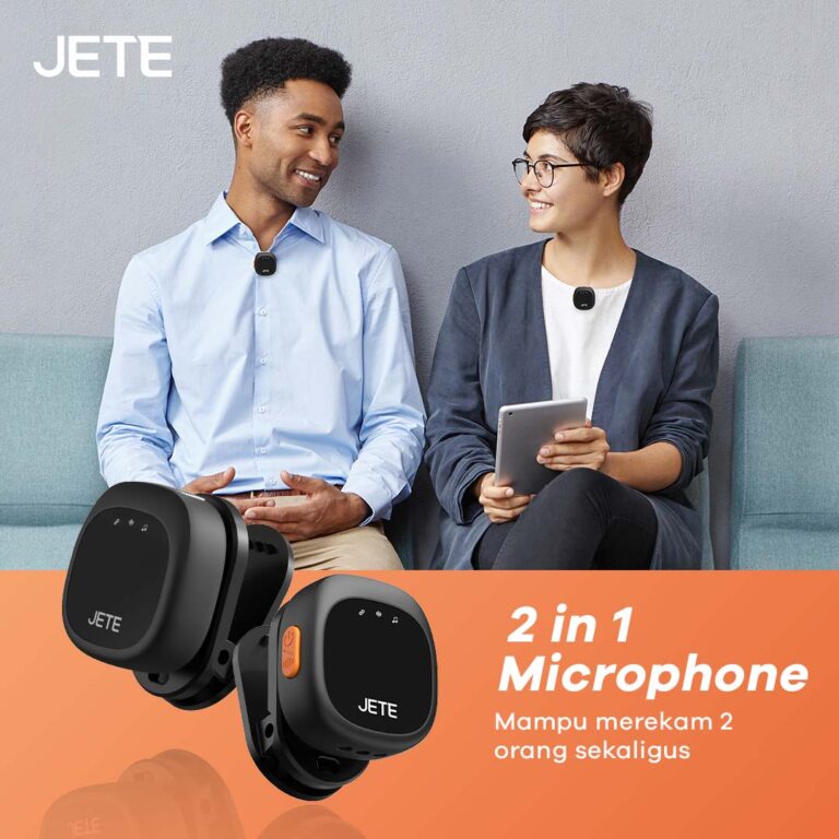 Jual JETE MP2 Series Clip On Wireless 2 in 1 - JETE.id